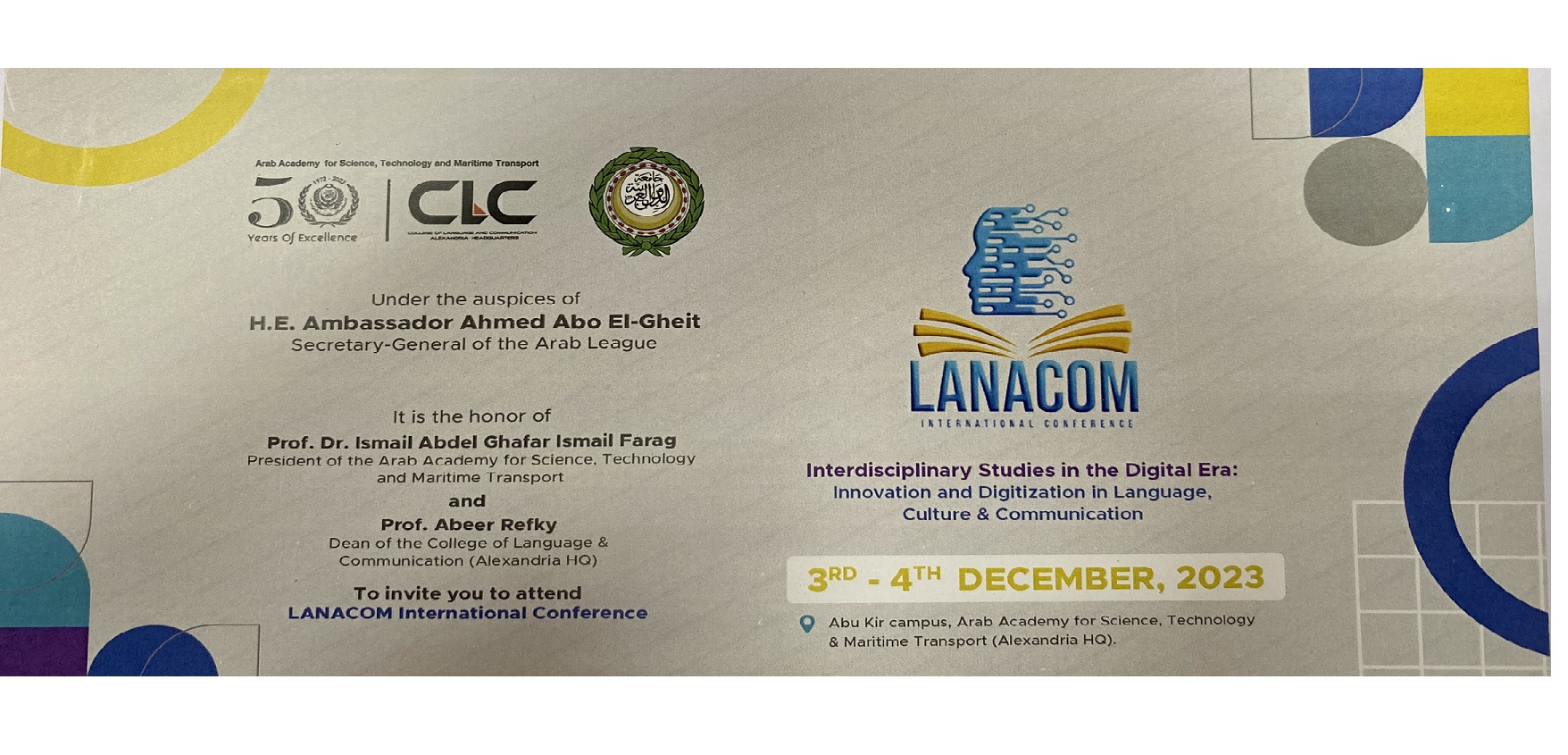 College of Language and Communication-Alexandria | AASTMT